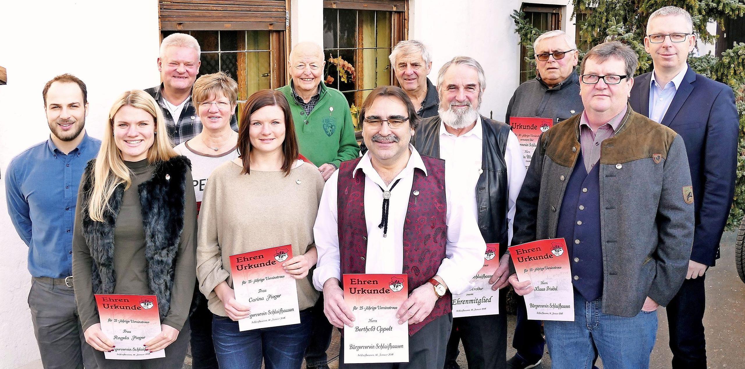 Fünf neue Ehrenmitglieder im Bürgerverein