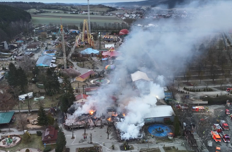 Freizeitland Geiselwind in Brand: Krise kurz vor Saisonstart