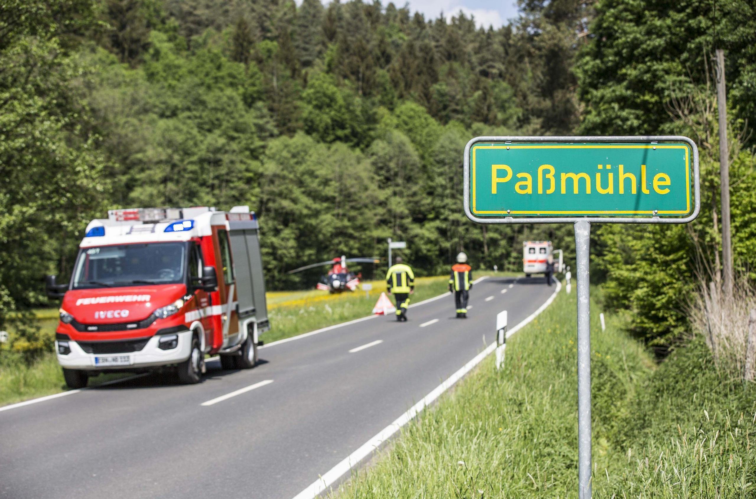 In Motorrad-Kolonne durch die Haßberge: Biker stürzt und wird schwer ...