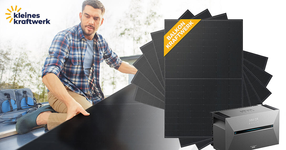 3000‑Watt‑Balkonkraftwerk: XXL‑Set mit Anker‑Speicher im Preis-Check