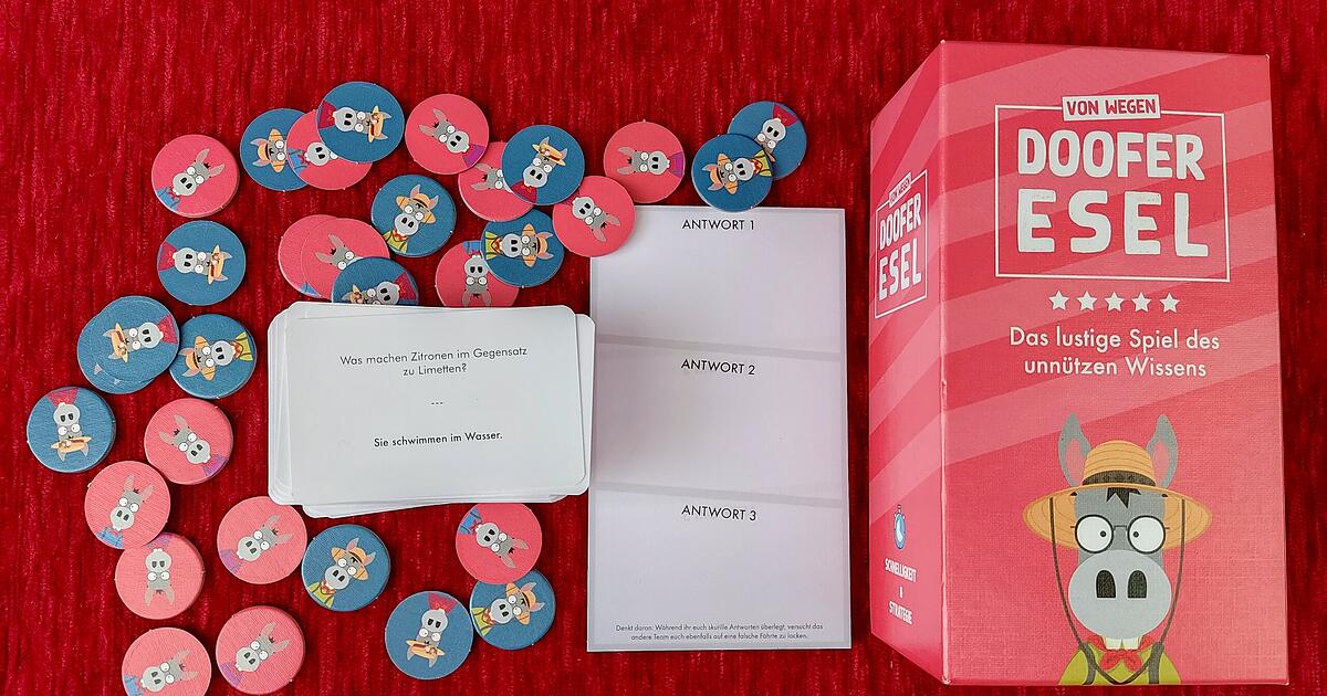 Spiele-Test "Doofer Esel": Kreatives Wortspiel mit Zocker-Element