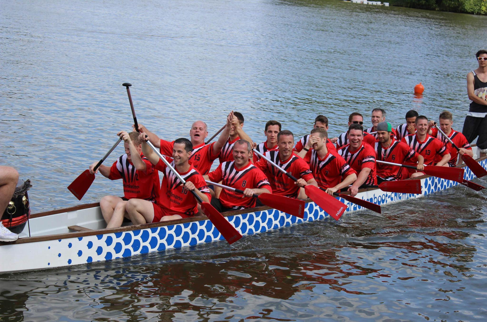 Die Ruderer paddeln am schnellsten