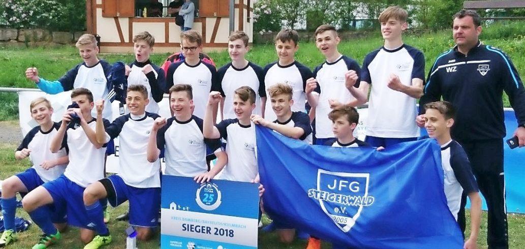 Die U15 der JFG Steigerwald gewinnt das Kreispokalfinale