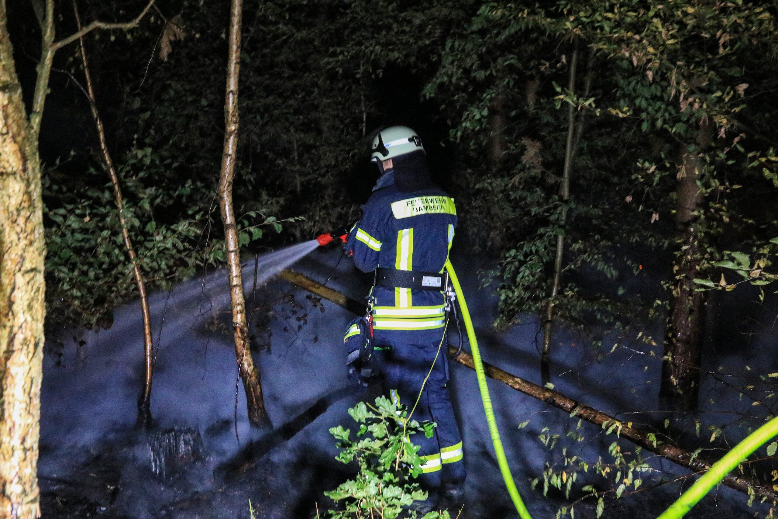 Bilder von: Waldbrand im Hauptsmoorwald Bamberg: Großeinsatz der Feuerwehr