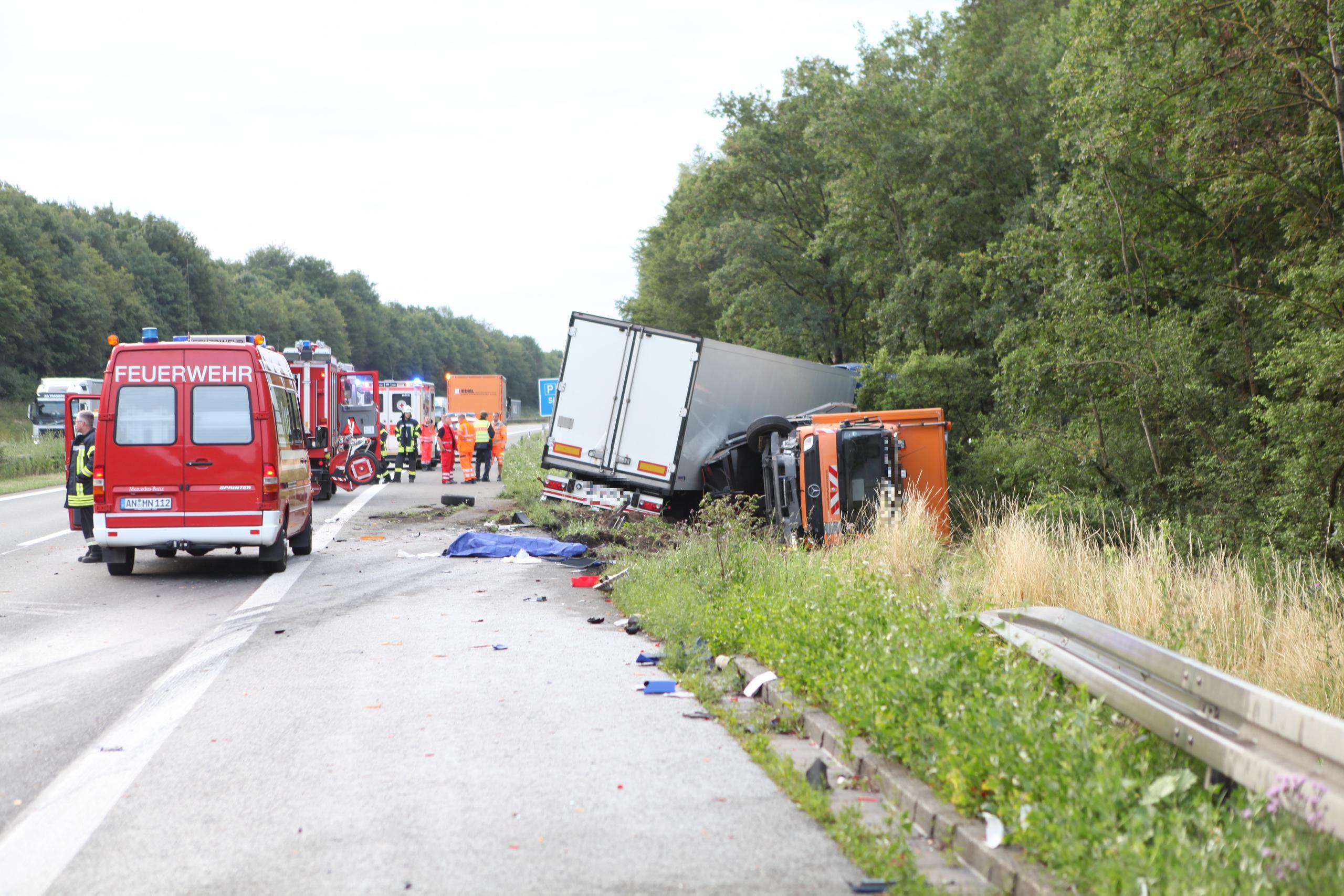 Tödlicher Lkw-Unfall auf A6 bei Ansbach - Bildergalerie