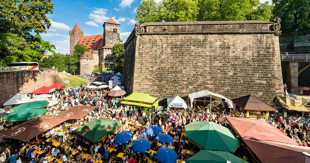 Nürnberg: Fränkisches Bierfest gestartet - "längster Biergarten Europas"