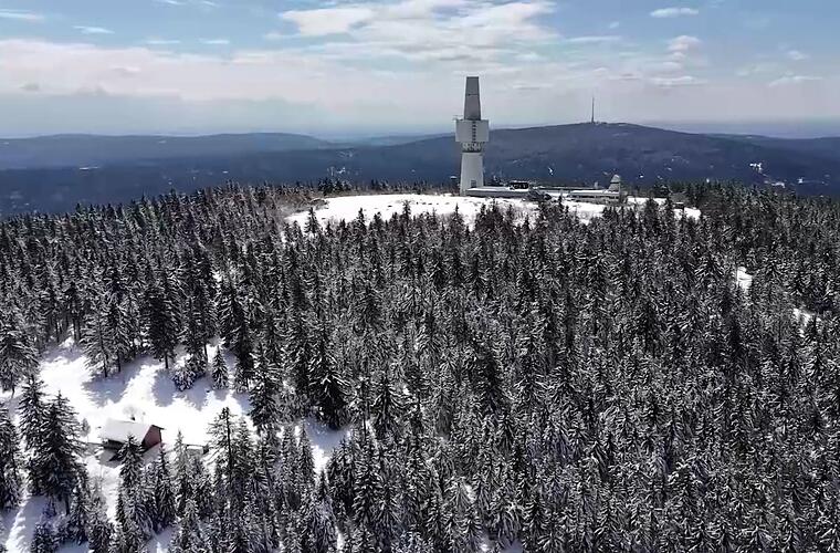 Winterwunderland in Franken: Der Schneeberg bei Bischofsgrün